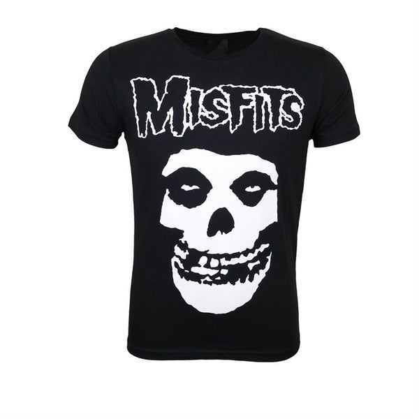 Misfits Logo Outline Skull Black/White T-Shirt – Sunland Skate Shop